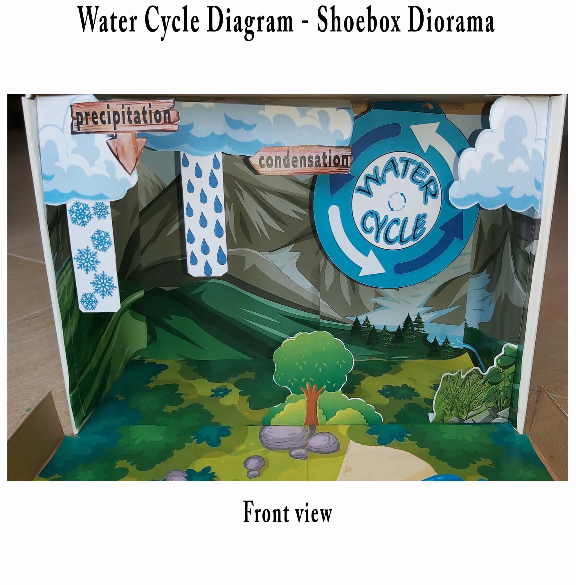 Shoebox Water Cycle Diagram Diorama, Create Your Own Papercraft Water ...