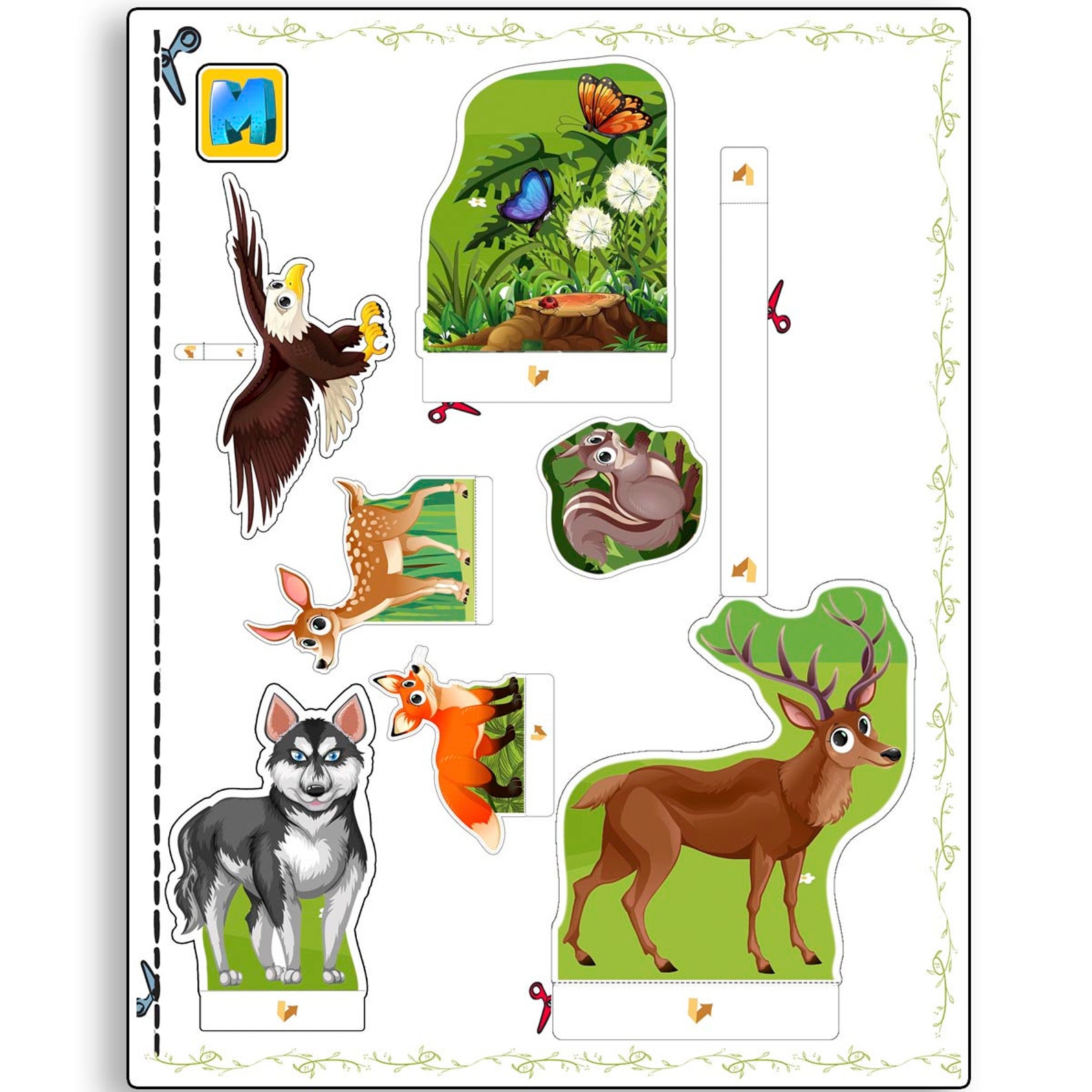 Printable Shoebox Diorama, Create a Savanna Habitat, Ocean Habitat ...