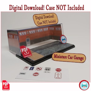 1/32 Scale Car Garage Diorama: Papercraft Display Backdrop (digital ...