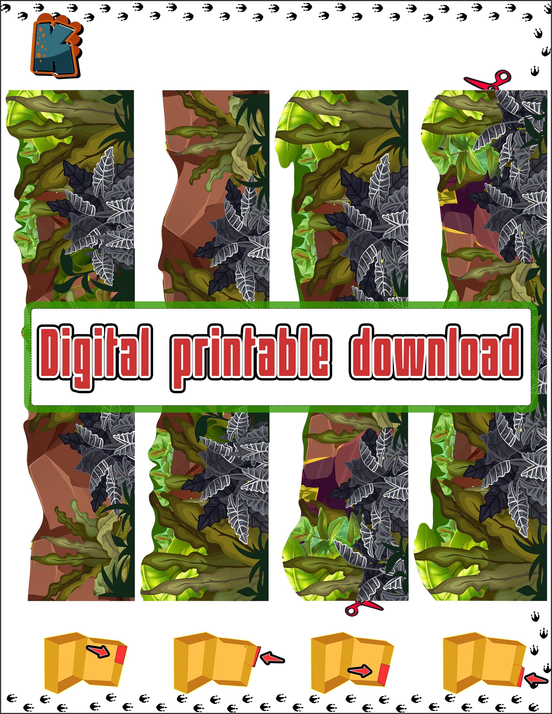 Dinosaurs Printable Paper Shoebox Diorama, Dino Paper Craft 3D Pop up ...