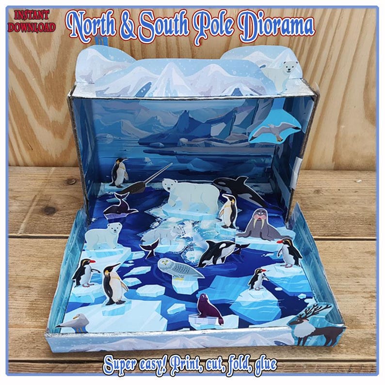 Polar Shoebox Diorama Printable – Create Your North and South Pole ...