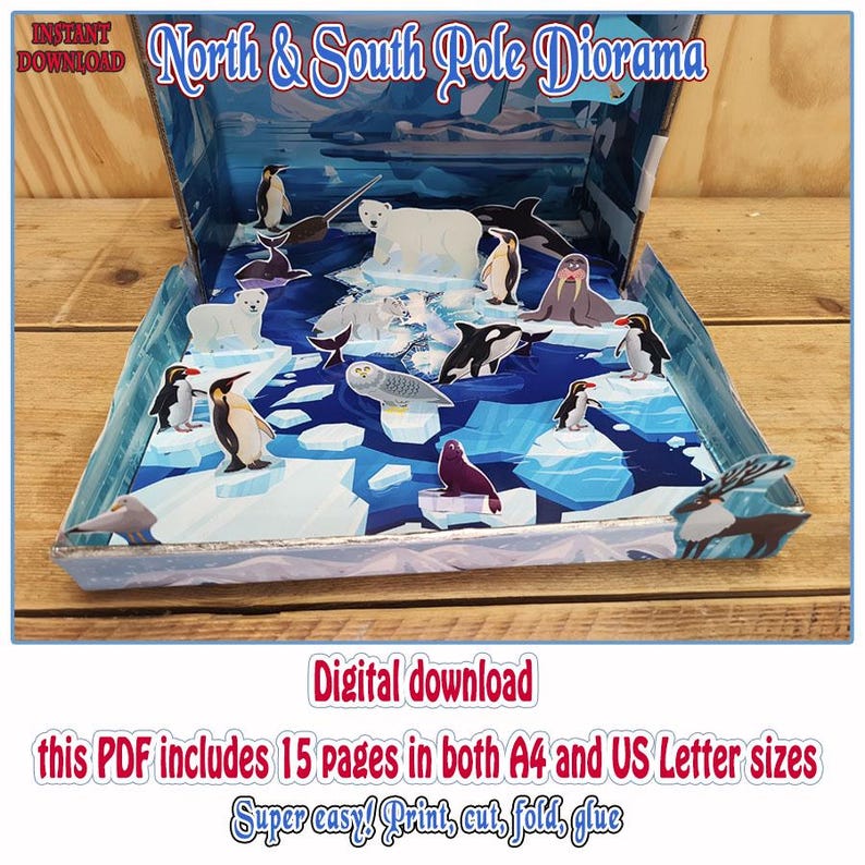 Polar Shoebox Diorama Printable – Create Your North and South Pole ...