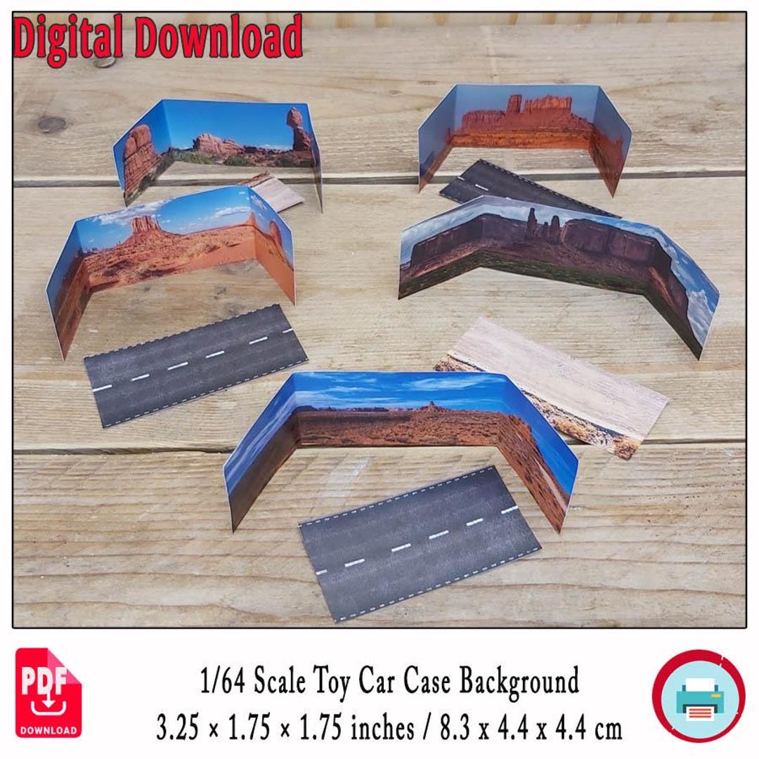 1:64 Printable Papercraft Backdrops | Desert Diorama Bundle 6–10 | Die ...
