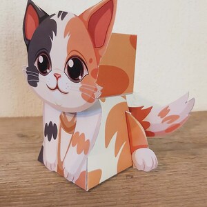 Papercraft Cat 3D Model: Cut & Paste Ornaments (digital Download) - Etsy