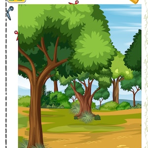 Printable Shoebox Diorama Kit. Create a Forest Habitat. Paper Craft for ...