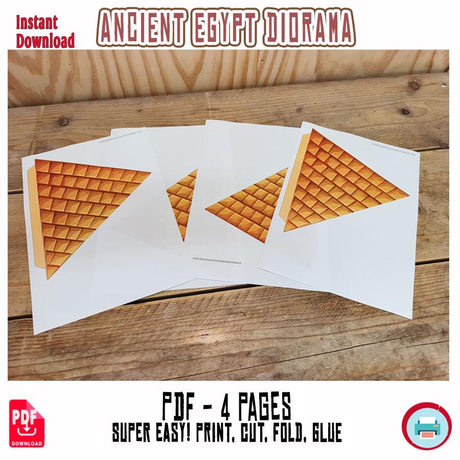 Ancient Egypt 3D Tomb & Pyramid Diorama – Printable Cut and Paste Craft ...