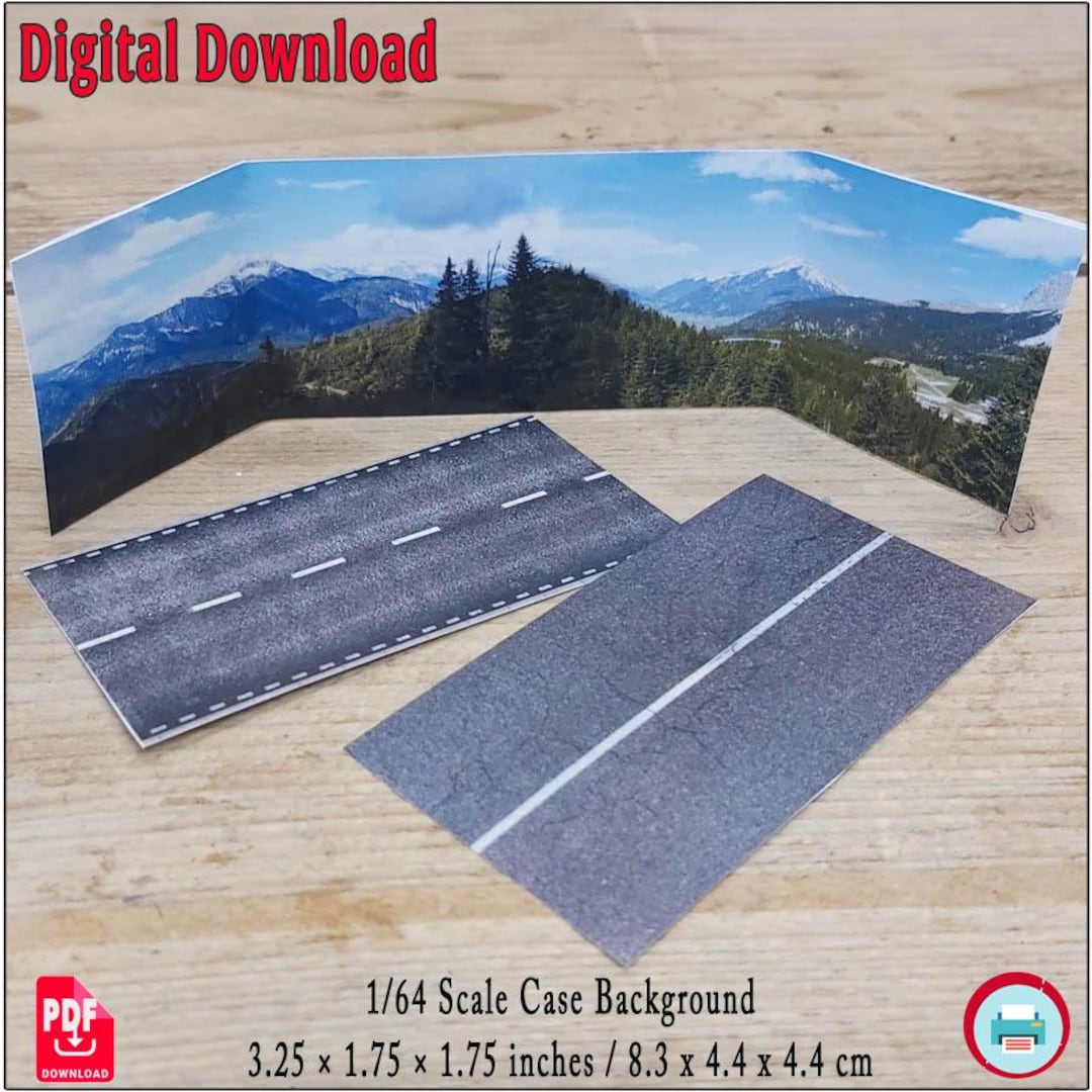 1:64 Scale Mountain Road Diorama – Diecast Car Display (PDF Download ...