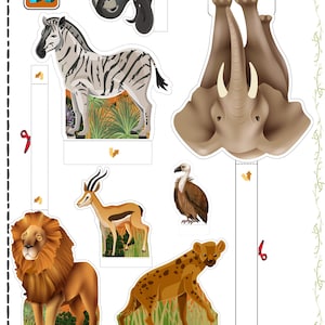 Printable Shoebox Diorama Kit, Create a Savanna Habitat, Animals ...