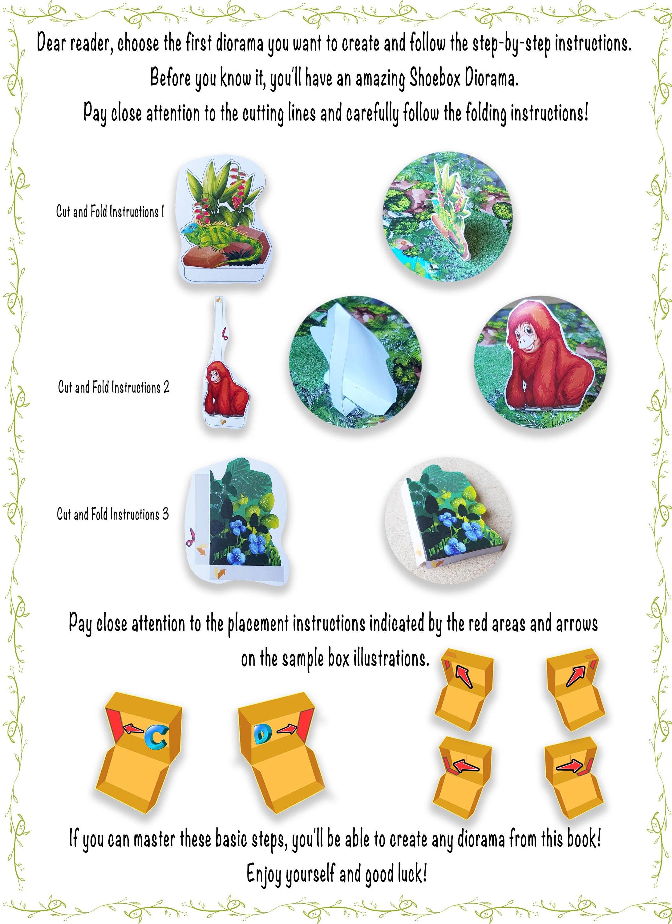 Printable Ecology & Biology Shoebox Diorama, Create Your Own Rainforest ...