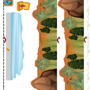 Printable Shoebox Diorama Kit, Create a Savanna Habitat, Animals ...