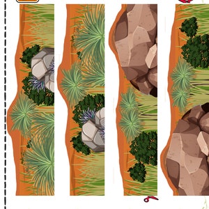 Printable Shoebox Diorama Kit, Create a Savanna Habitat, Animals ...