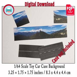 Papercraft Miniature Car Mountain Road Background Set, Scale Case ...