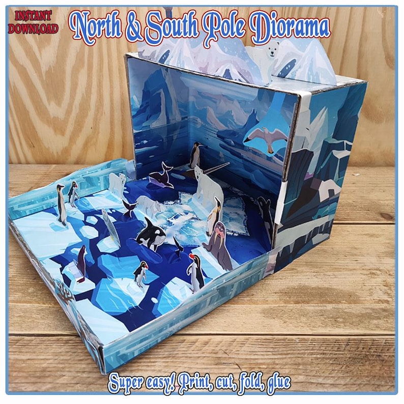 Polar Shoebox Diorama Printable – Create Your North and South Pole ...