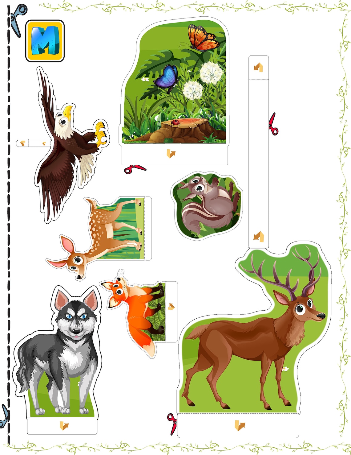 Printable Shoebox Diorama Kit. Create a Forest Habitat. Paper - Etsy Canada