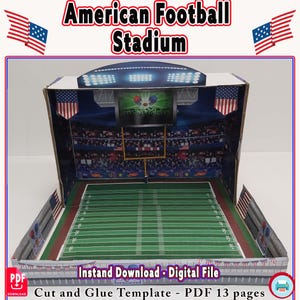 Mini Football Stadium, Football Ground, Football Field, Gridiron, Paper ...