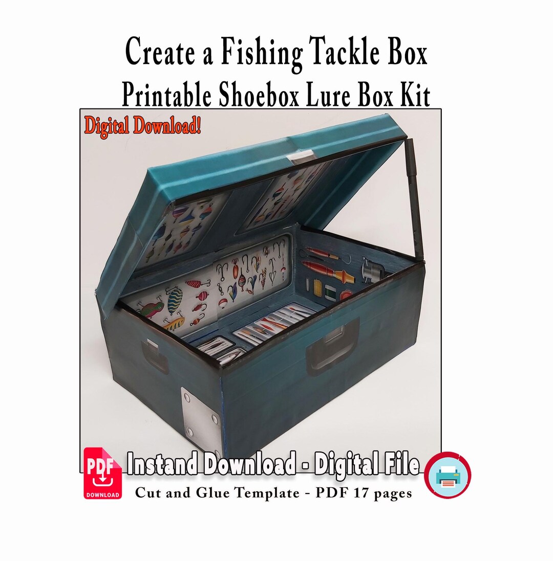 Paper Craft Fishing Tackle Box: DIY Lure Box Template (digital Download ...