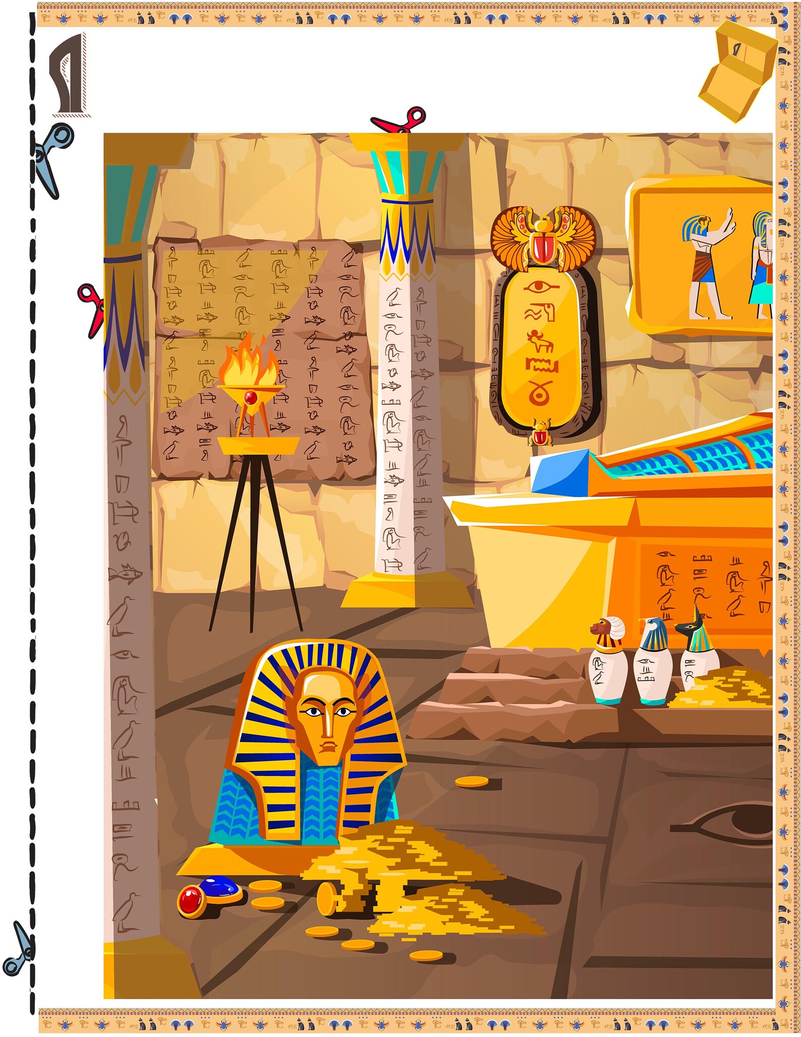 Egyptian History Diorama Project, Printable Paper Toy (PDF) - Etsy