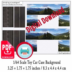 Papercraft Miniature Car Mountain Road Background Set, Scale Case ...