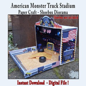 Monster Truck Paper Craft Diorama, Build Your Own: 3D Monster Truck ...