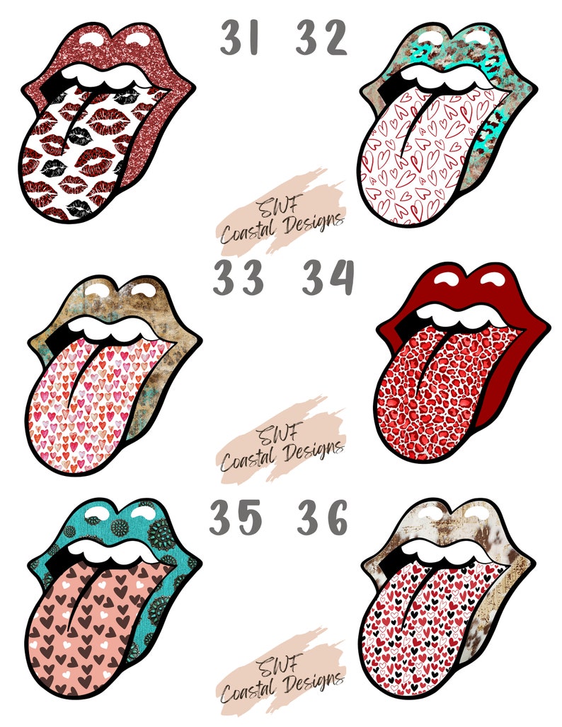 Valentine's Tongue Cardstock, Stones Tongue, Cardstock Rounds, Tongue ...