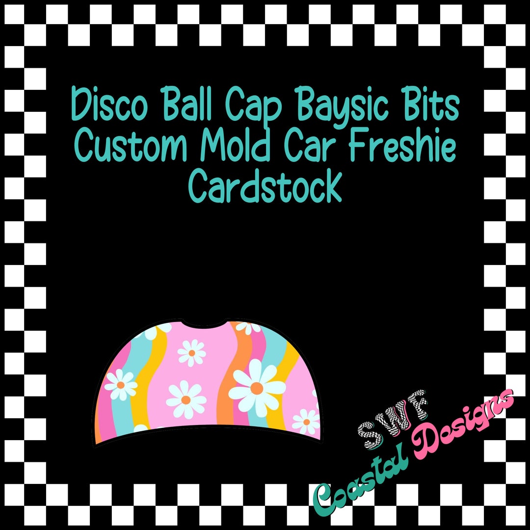 Disco Ball With Cap Cardstock, Trucker Hat Cutouts, Car Freshie ...