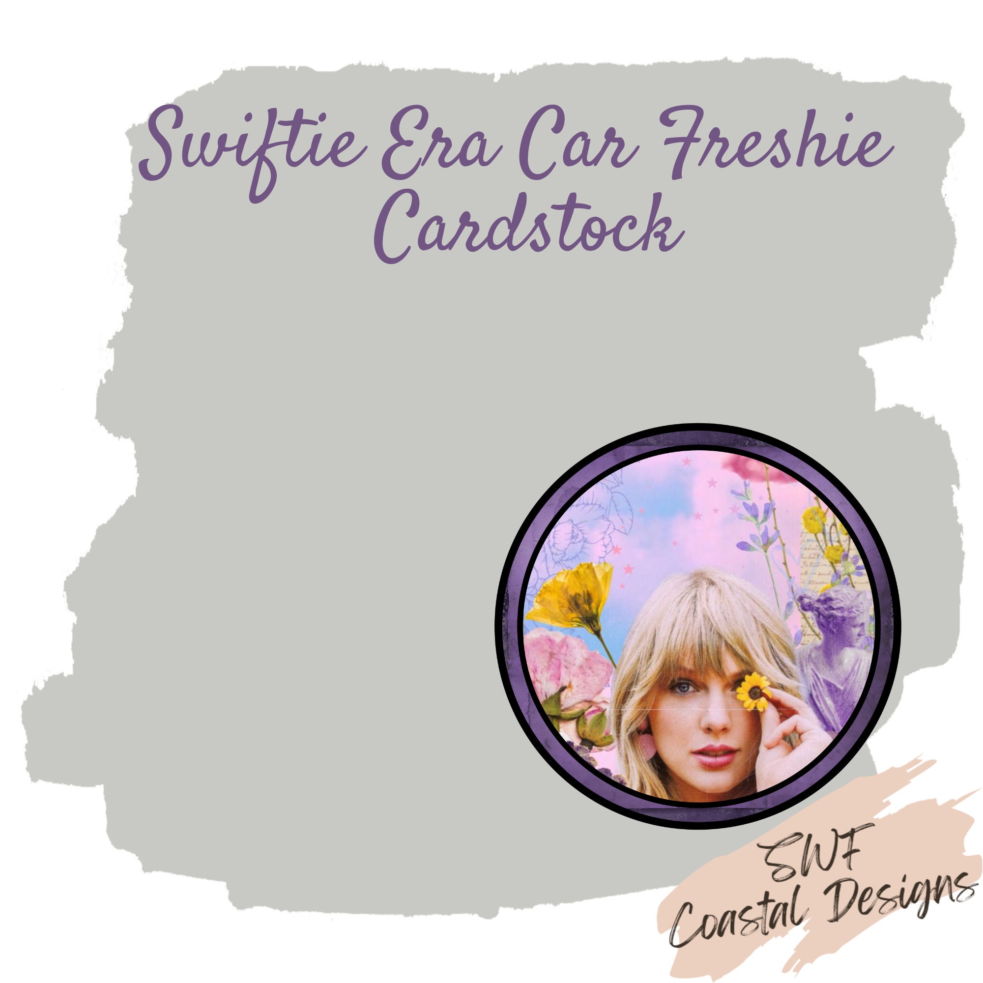 Swiftie Car Freshie Cardstock, Swelce Freshies, Circle Cardstock ...