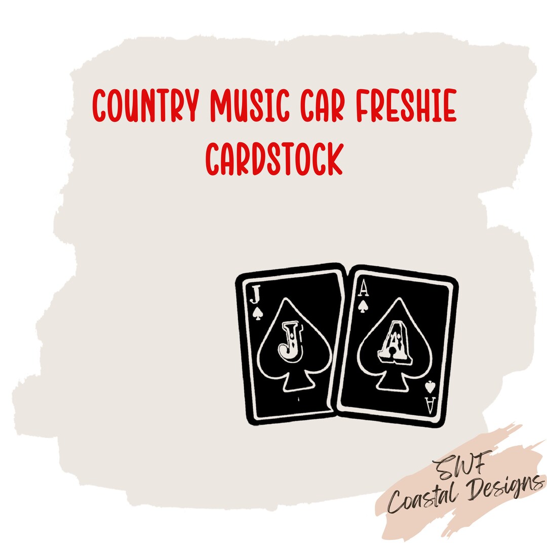 Country Music Car Freshie Cardstock | Country Songs Cardstock | Western ...