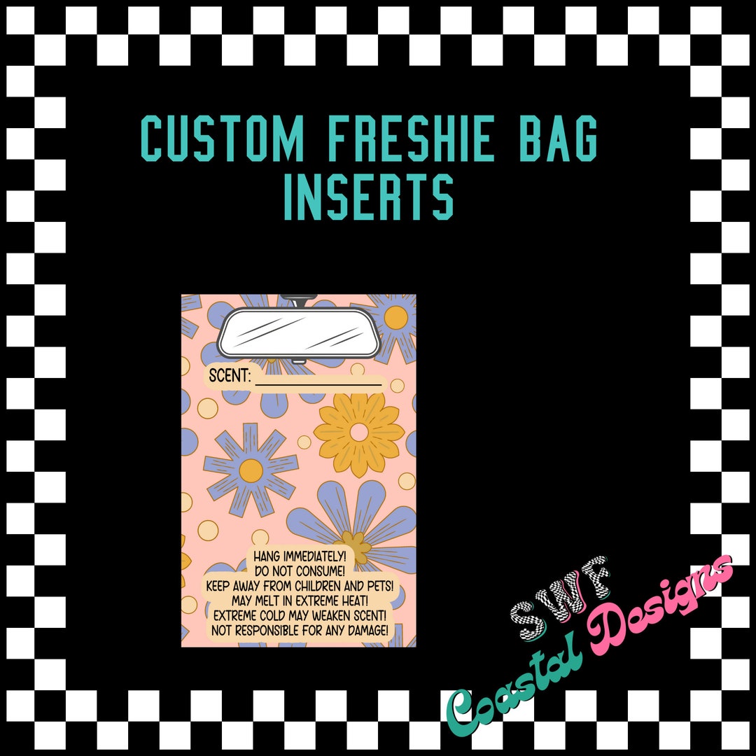 Car Freshie Package Inserts, Package Insert for Freshies, Small ...