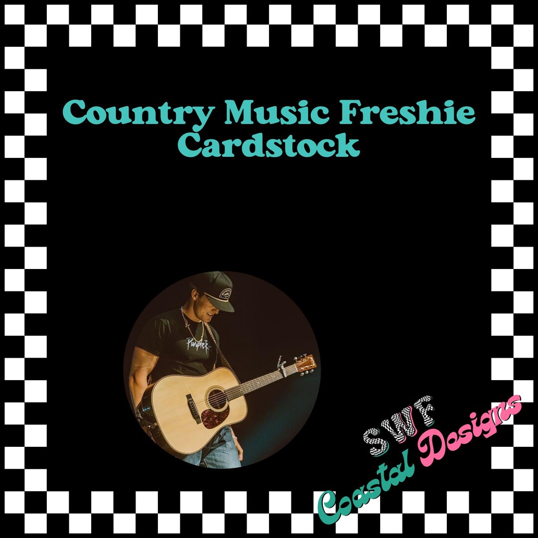 Country Music Cardstock, Country Music Rounds, Car Freshies, Cardstock ...