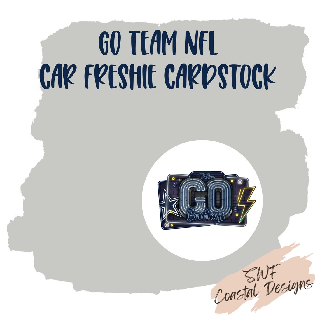 Go Team Professional Football Car Freshie Cardstock | Favorite Team ...
