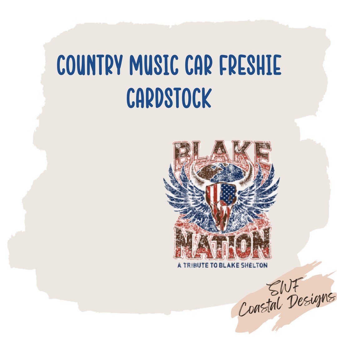 Country Music Car Freshie Cardstock | Country Songs Cardstock | Western ...