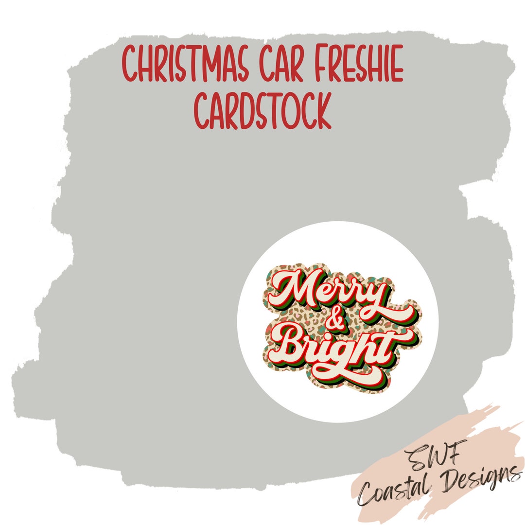 Christmas Car Freshie Cardstock, Merry Christmas Cardstock, Winter Car ...