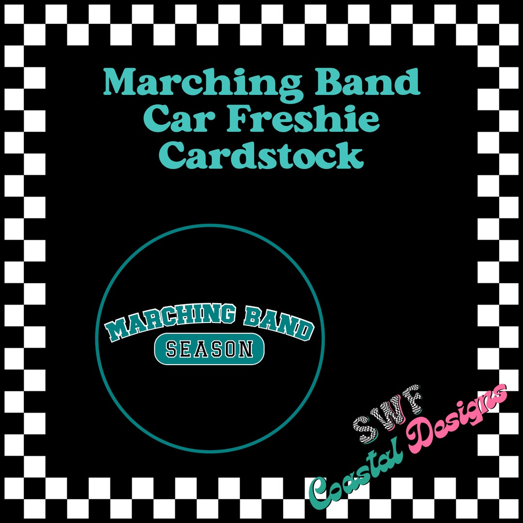 Marching Band Freshie Cardstock, Circle Cutouts, Car Freshies, Halftime ...