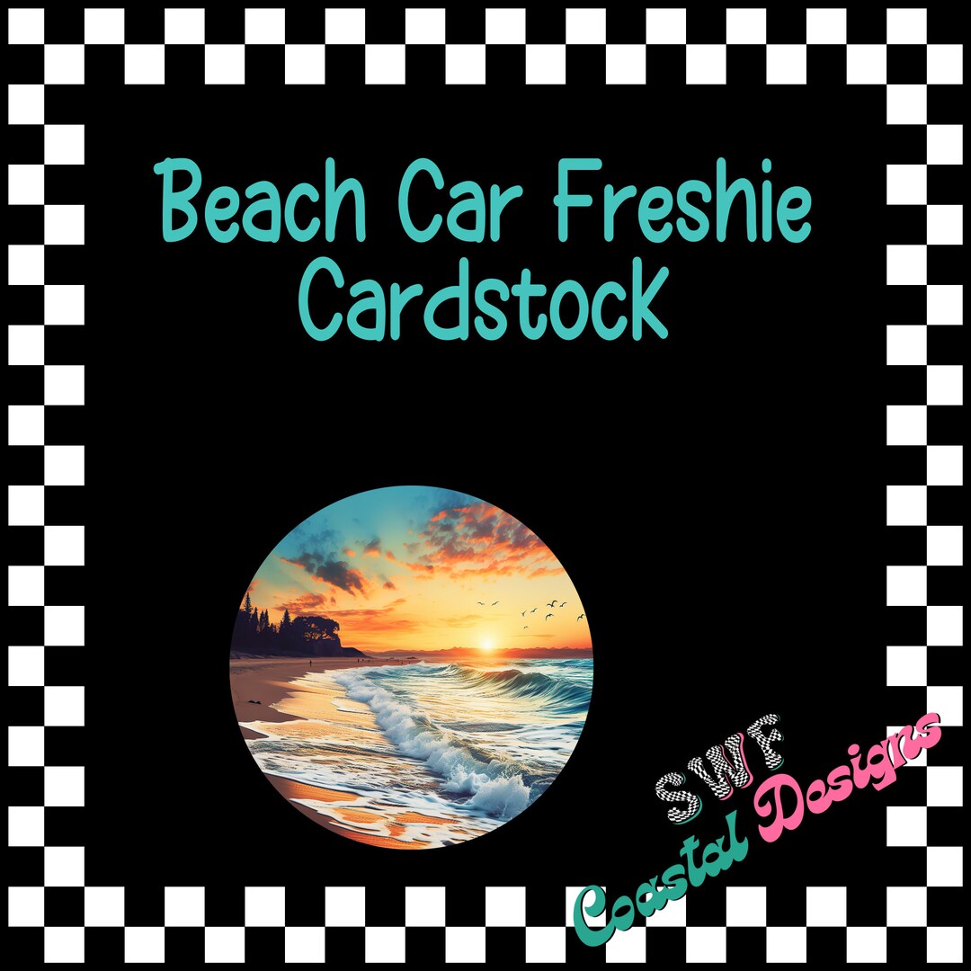 Summer Freshie Cardstock Rounds, Beach Theme Cardstock, Beach Vibes ...