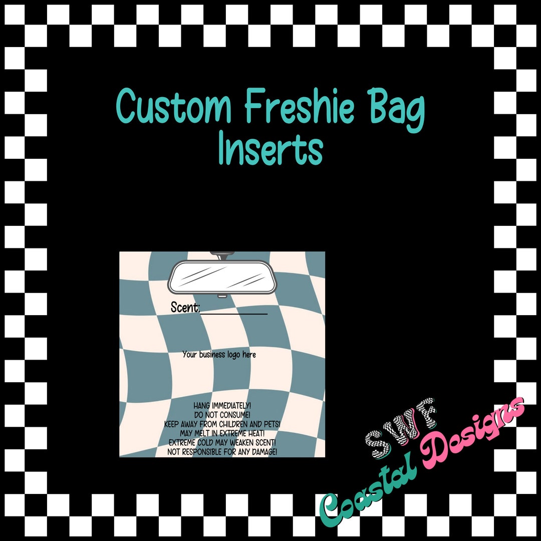 Car Freshie Package Inserts, Package Insert for Freshies, Small ...