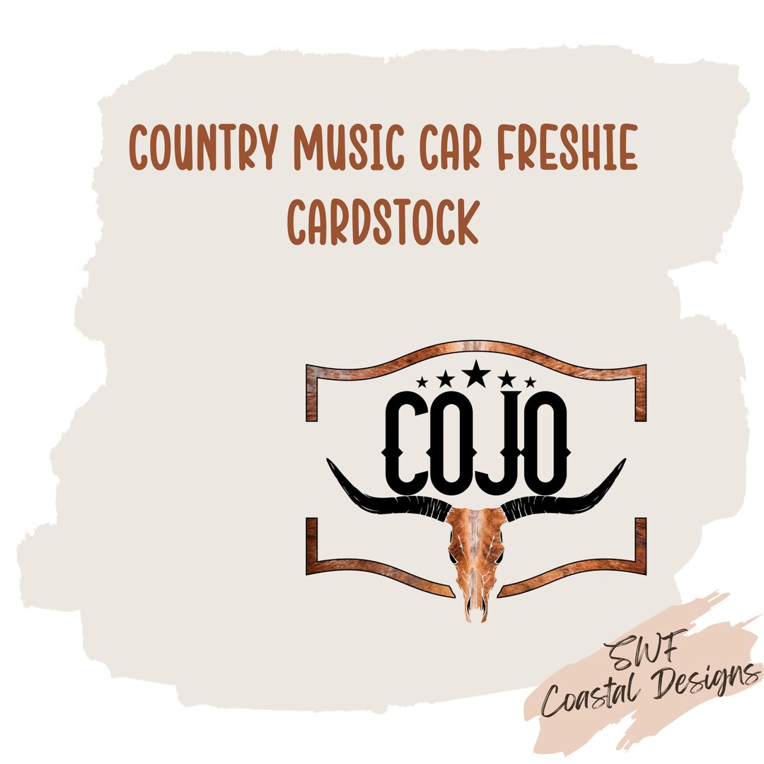 Country Music Car Freshie Cardstock | Country Songs Cardstock | Western ...