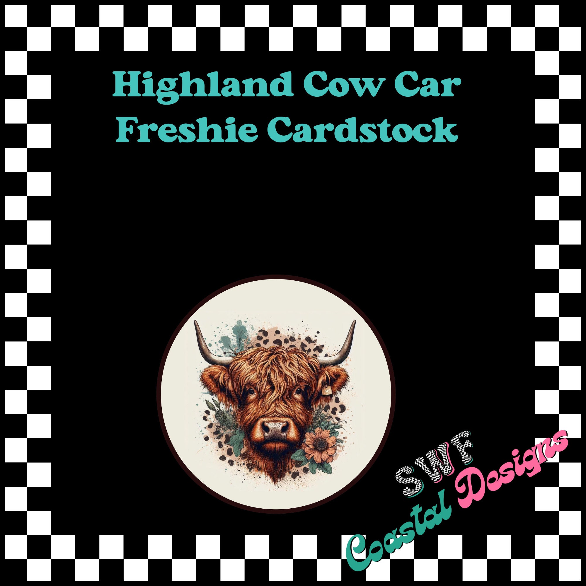 Highland Cow Cardstock, Western Freshie, Cows Cardstock, Farm Animals ...