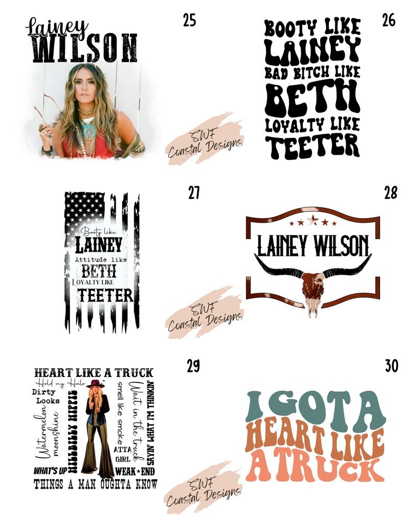 Country Music Car Freshie Cardstock | Country Songs Cardstock | Western ...