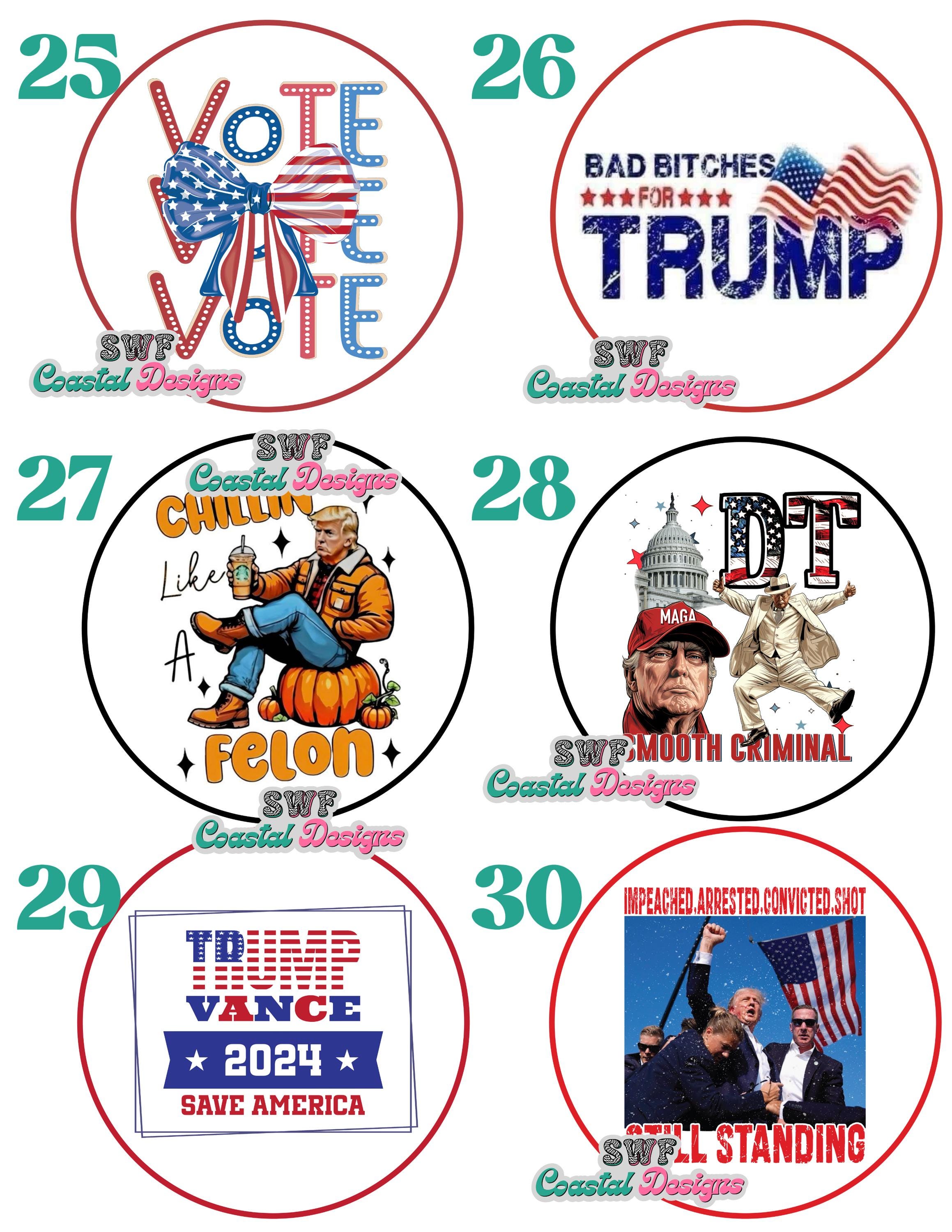 Trump Cardstock, Circle Cardstock Cutouts, Car Freshies, Freshie ...