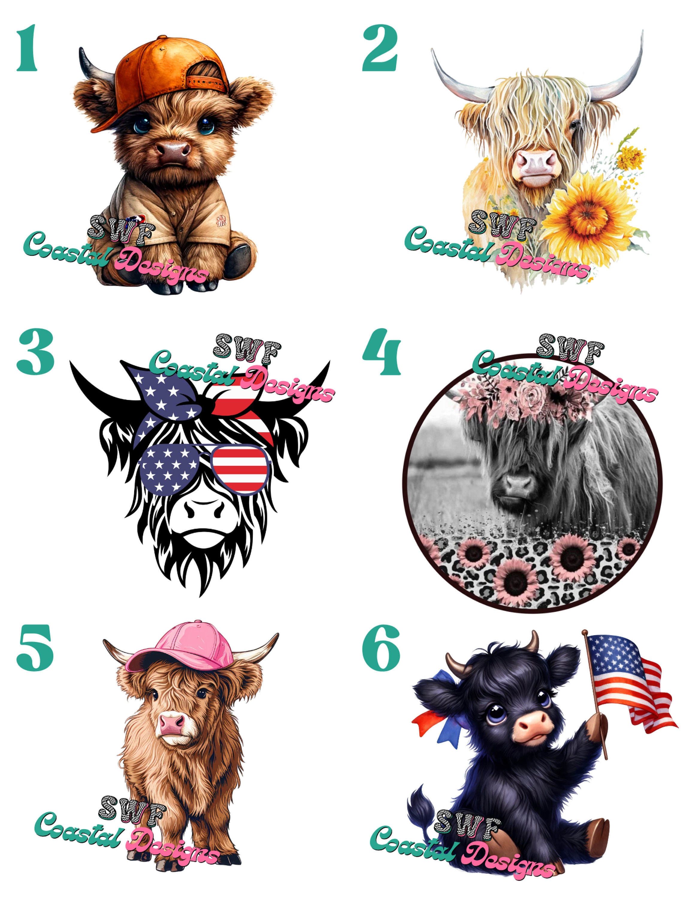 Highland Cow Cardstock, Western Freshie, Cows Cardstock, Farm Animals ...