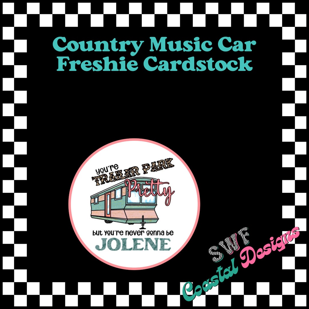 Country Music Car Freshie Cardstock, Country Songs Cardstock, Western ...