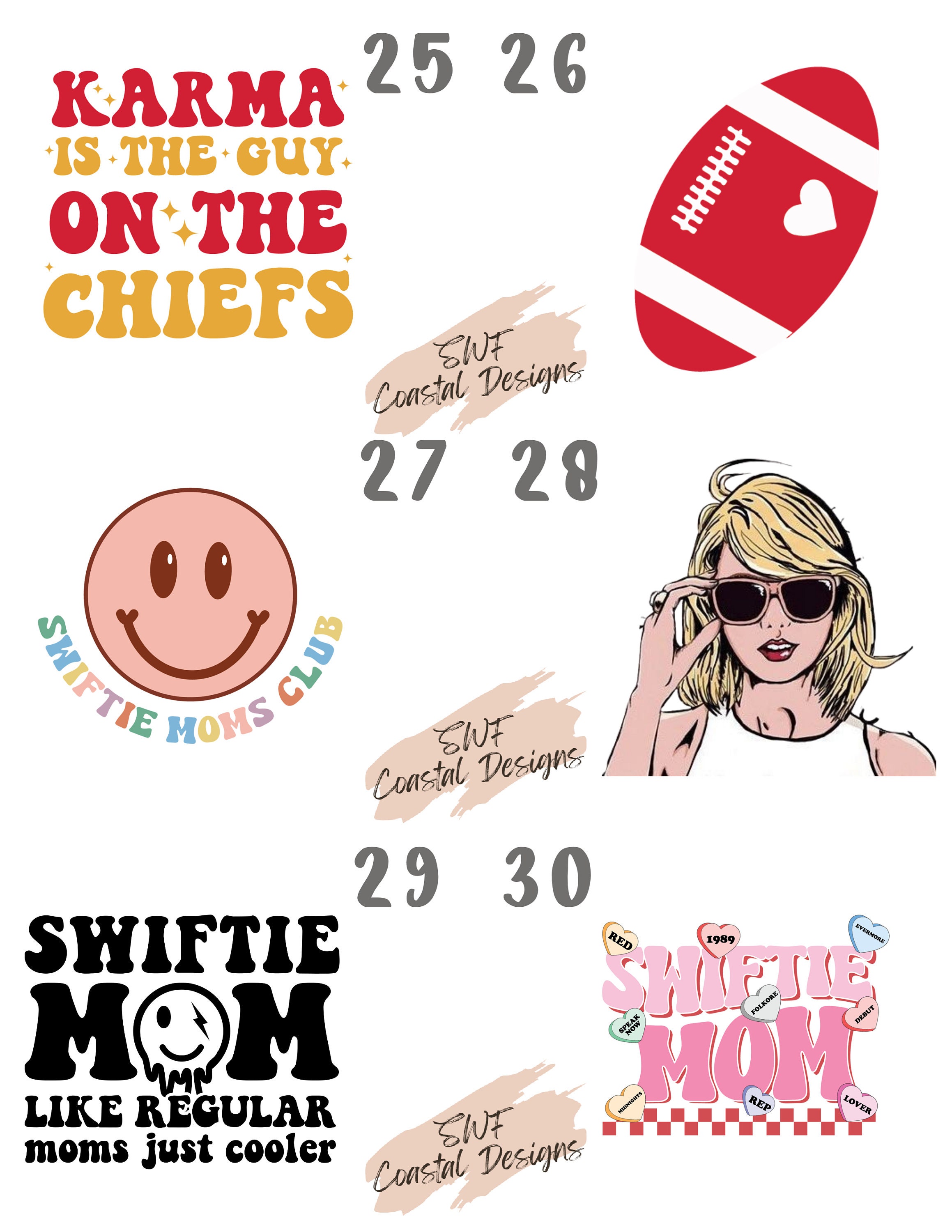 Swiftie Car Freshie Cardstock, Swelce Freshies, Circle Cardstock ...