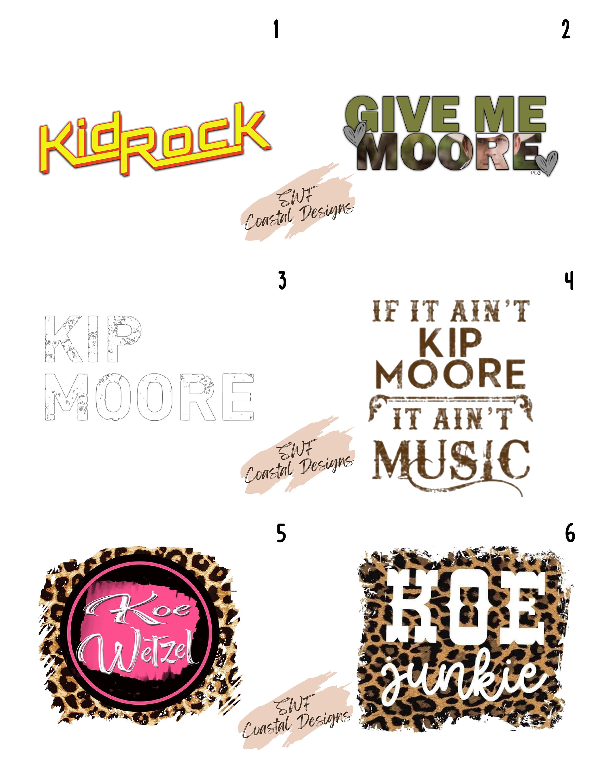 Country Music Car Freshie Cardstock | Country Songs Cardstock | Western ...
