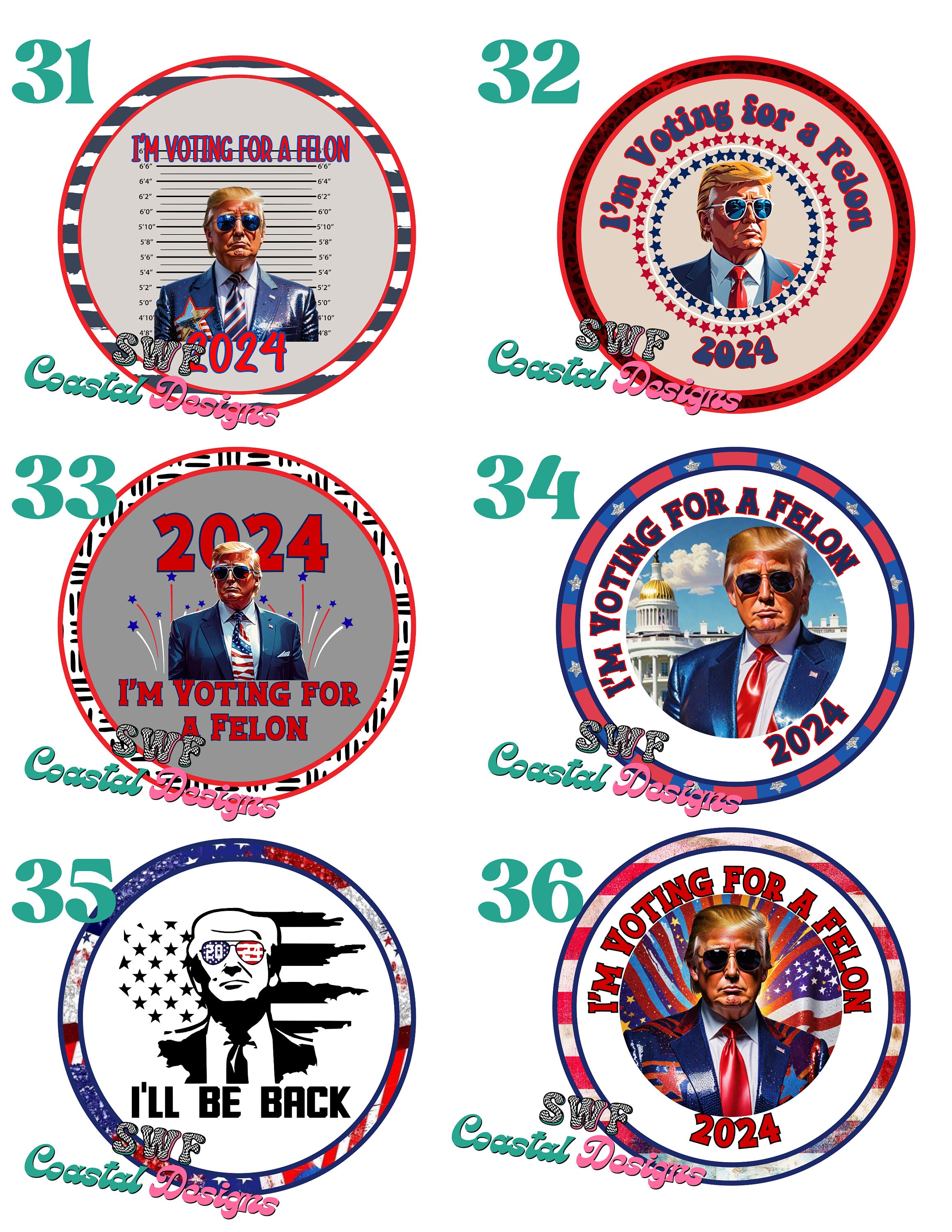 Trump Cardstock, Circle Cardstock Cutouts, Car Freshies, Freshie ...