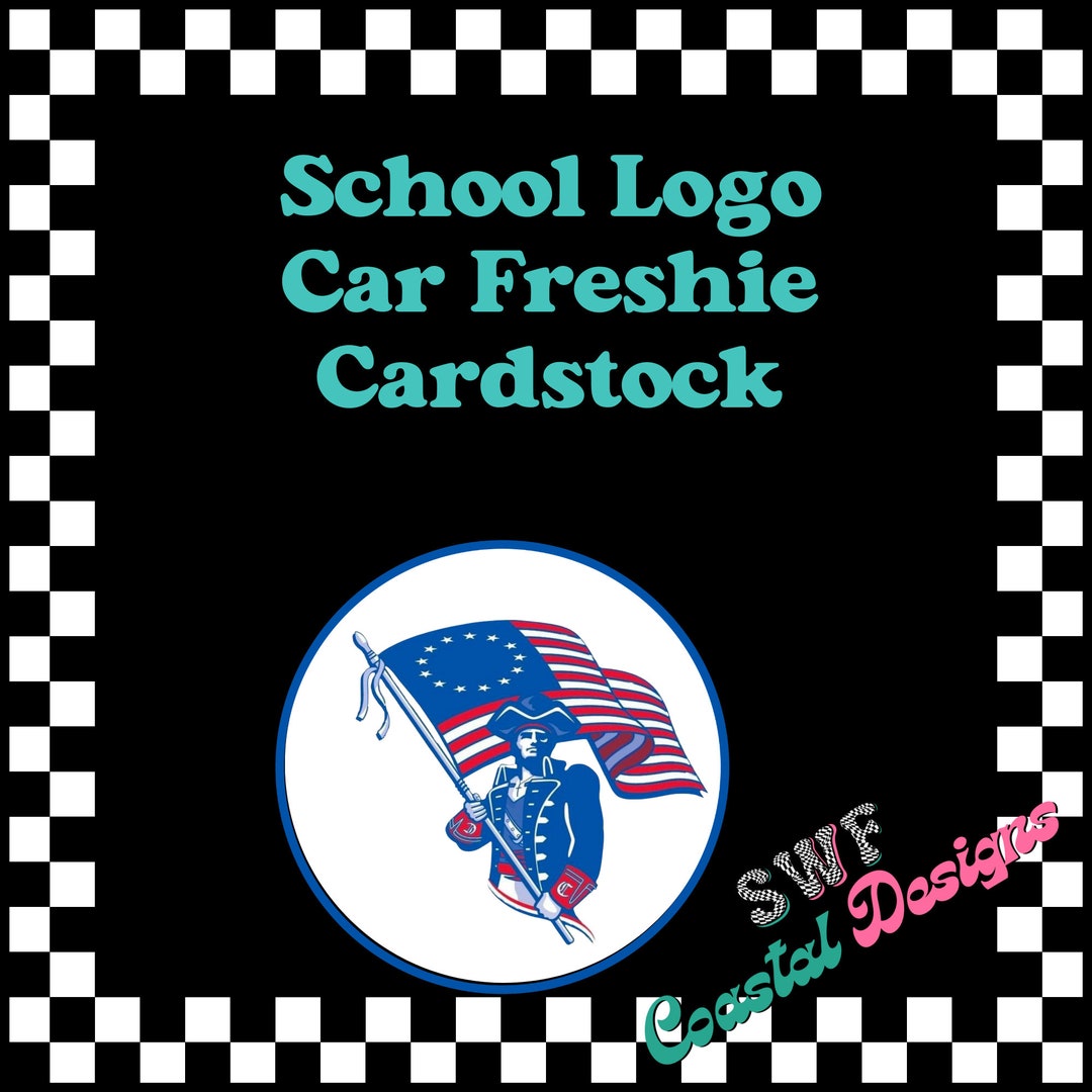 Custom School Mascot Cardstock, School Logo Car Freshie, School Mascot ...