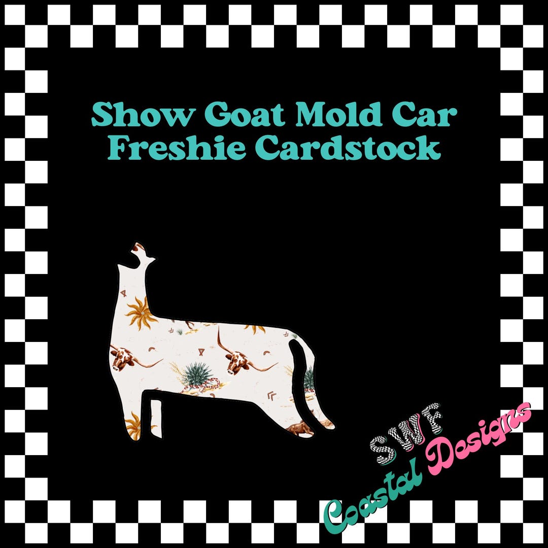 Show Goat Cardstock, Stock Show Cutouts, Car Freshie Cardstock, Goat ...
