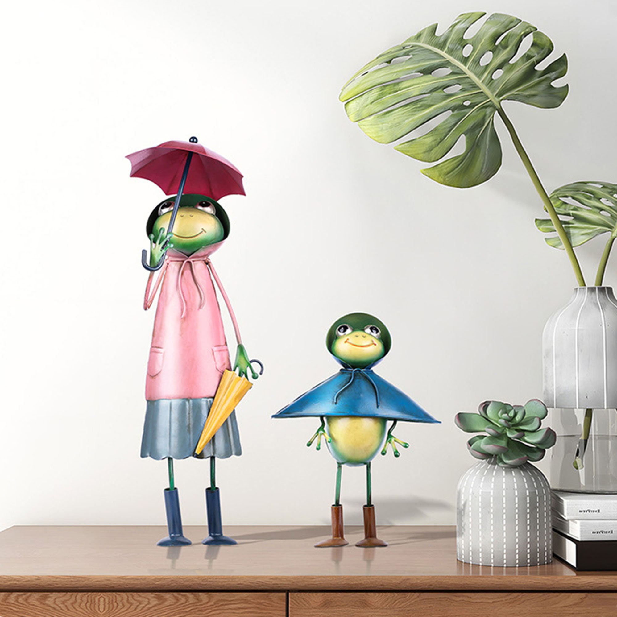 Frog Garden Decormetal Yard Art Standing Frog Figurines for - Etsy