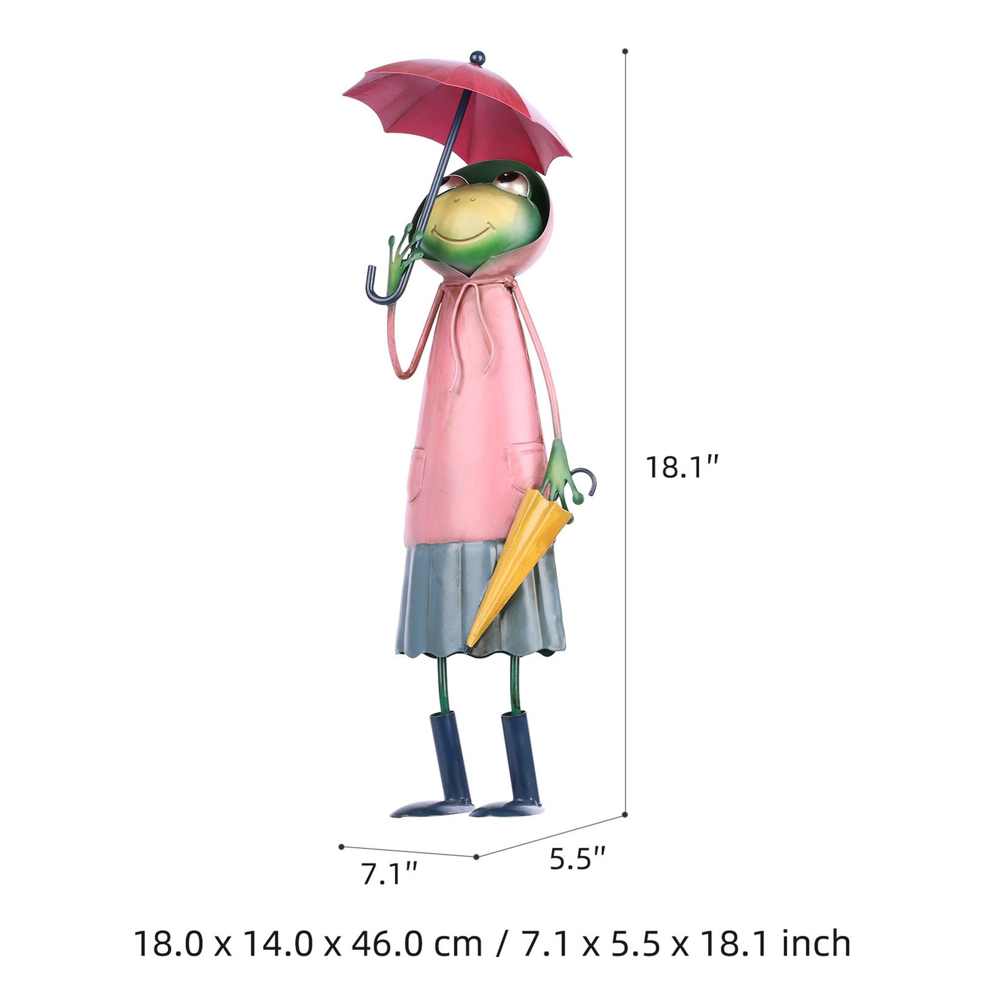 Frog Garden Decormetal Yard Art Standing Frog Figurines for - Etsy