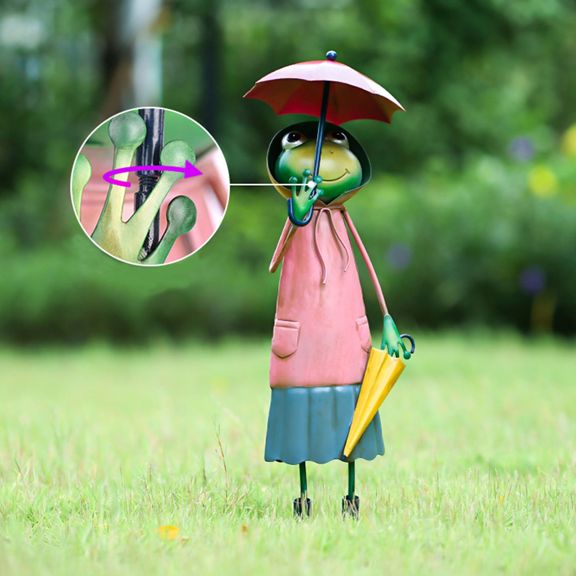 Frog Garden Decormetal Yard Art Standing Frog Figurines for - Etsy