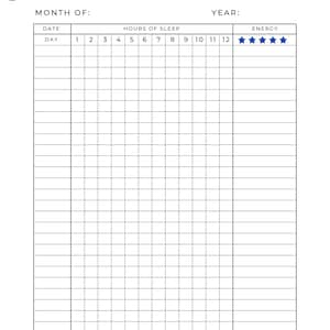 Sleep Tracker and Sleep Hygiene Handout - Etsy